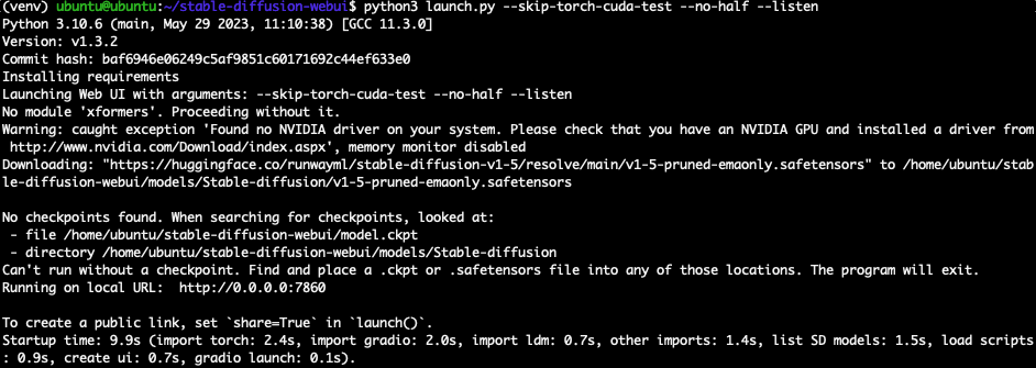 StableDiffusion的cpu推理使用 | 0x7Fancy