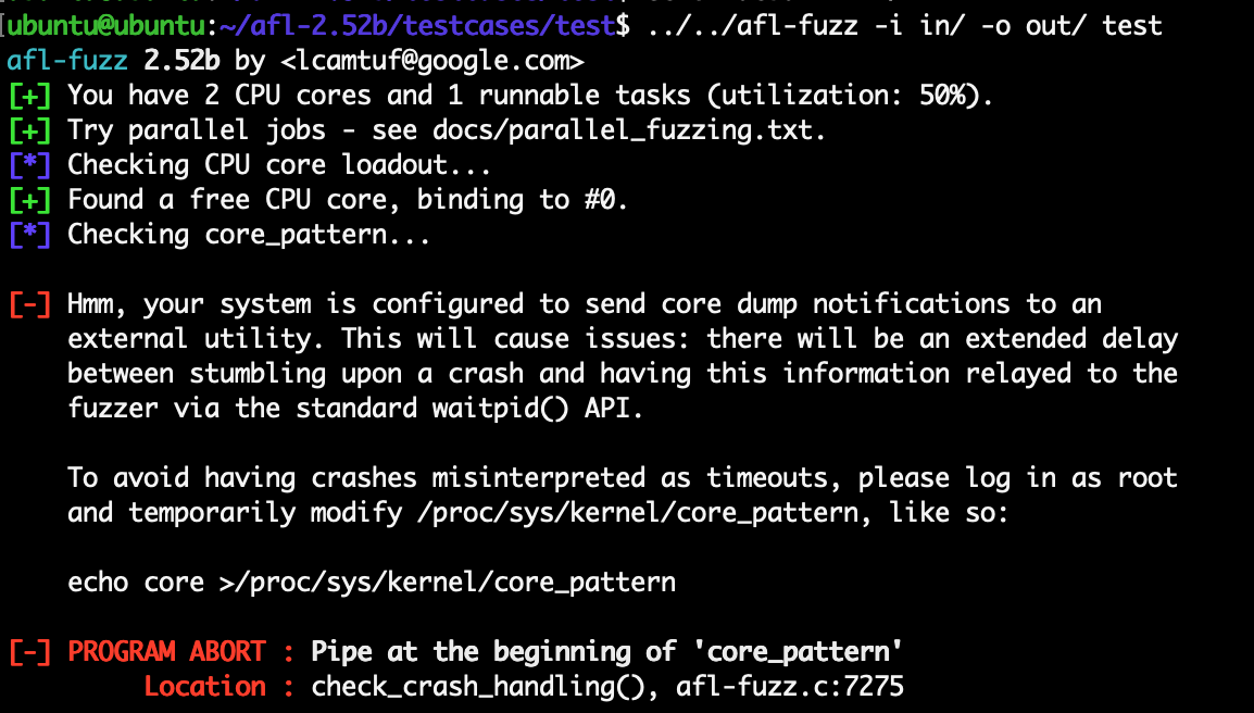 fuzz入门和afl基本使用 | 0x7Fancy