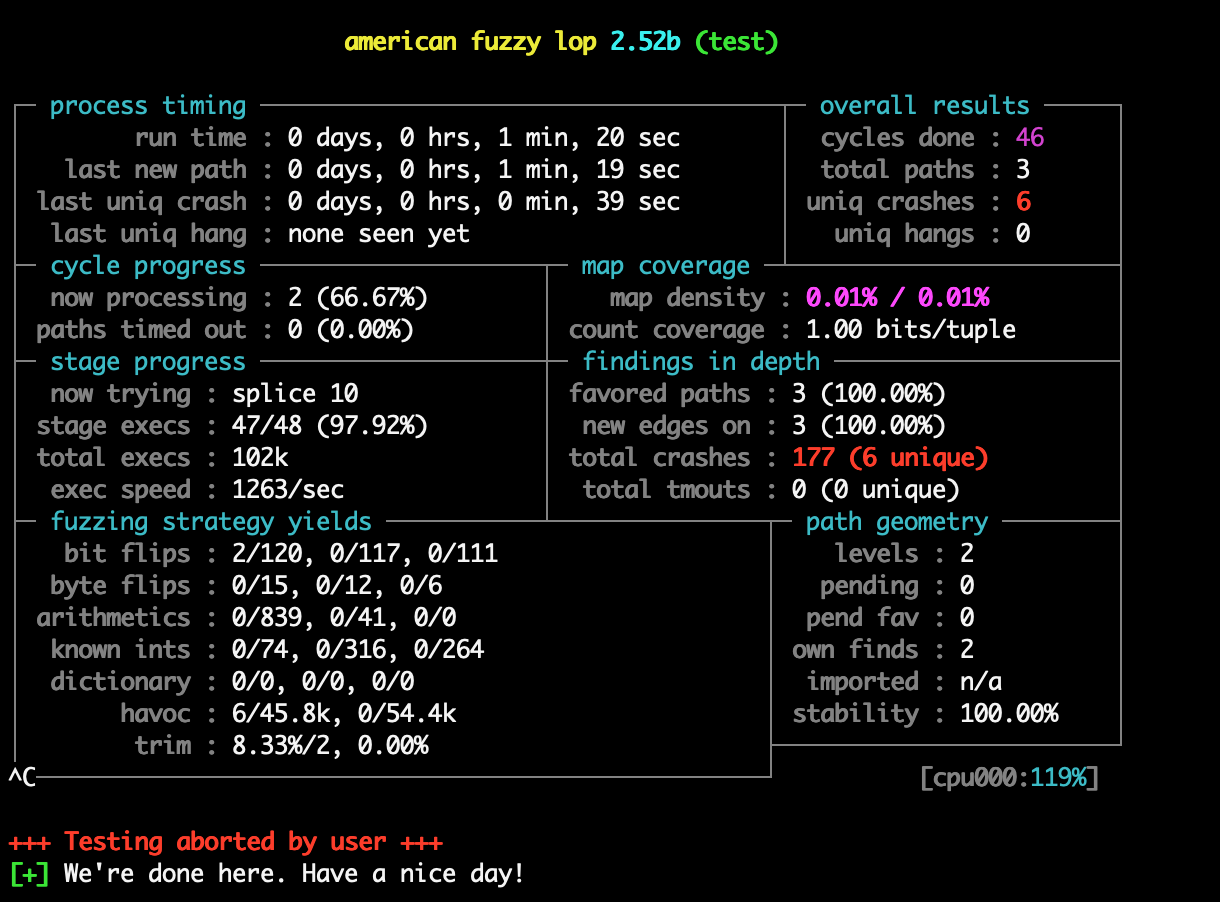 fuzz入门和afl基本使用 | 0x7Fancy